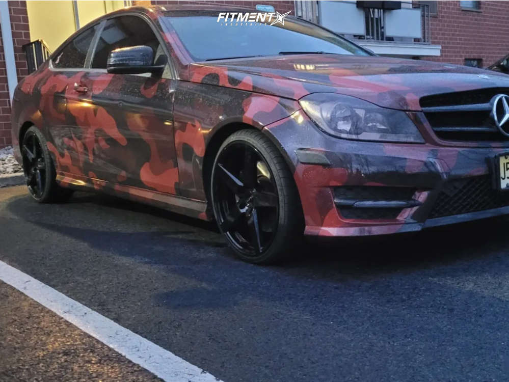 2013 Mercedes-Benz C350 4Matic with 18x8 Ravetti M13 and Vercelli ...