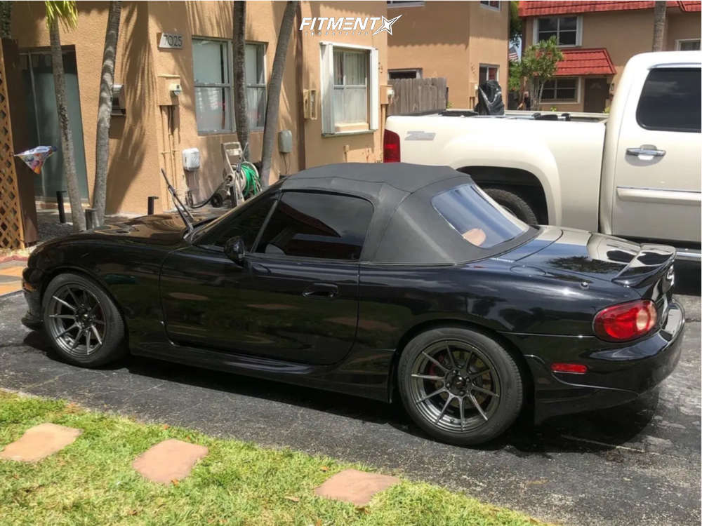 2002 Mazda Miata LS with 15x8 Advanti Racing Storm S1 and Hankook ...