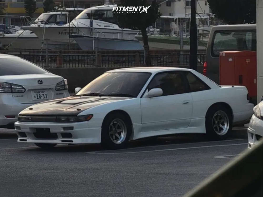 1988 Nissan Silvia S13 K with 15x7 LongChamp XR4 and Falken 195x50 on ...