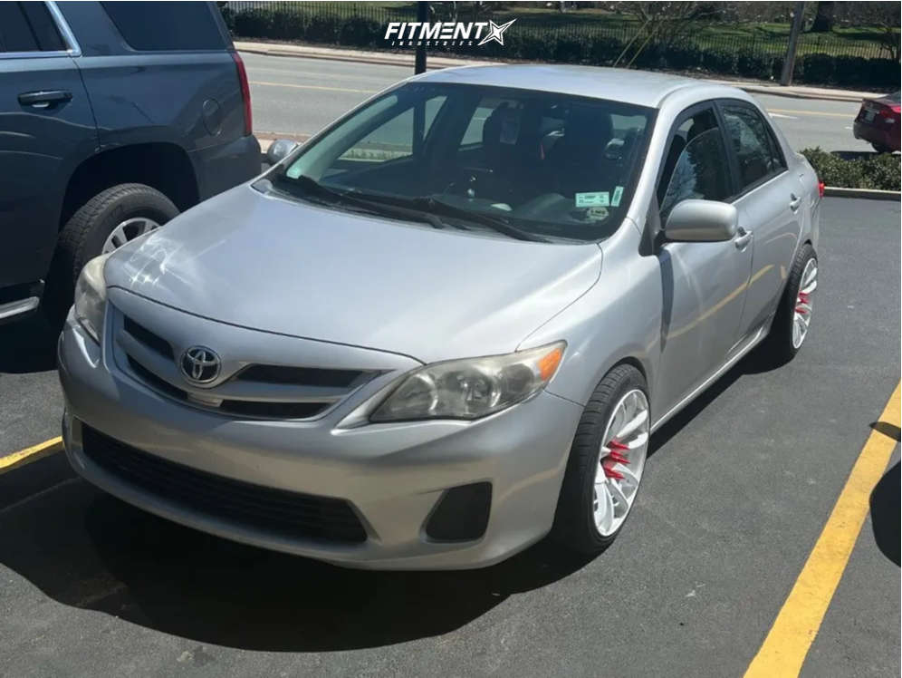 2011 Toyota Corolla LE with 17x9 Vors Tr4 and Vercelli 235x45 on ...