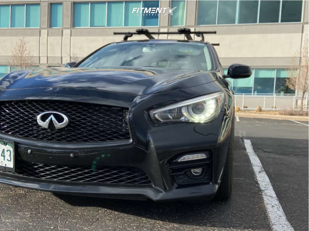 2016 INFINITI Q50 Red Sport 400 with 19x9.5 Aodhan Aff7 and Michelin 245x40 on Lowering Springs ...