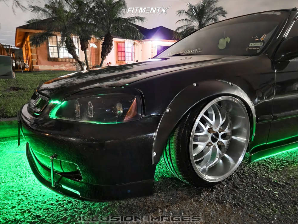 1999 Honda Civic EX with 16x8.5 ARC Ar3 and Waterfall 195x40 on Coilovers | 2196057 | Fitment ...