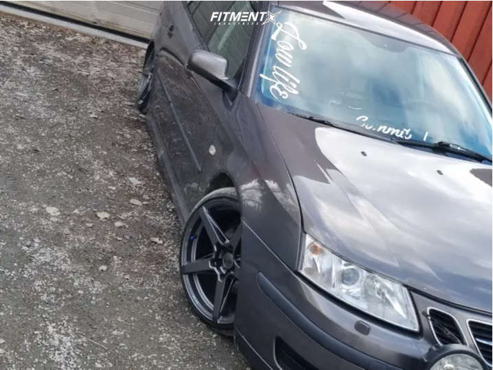 2006 Saab 9-3 1.9TiD with 18x8.5 Imaz Im14 and Roadhog 215x35 on Coilovers | 2204406 | Fitment ...