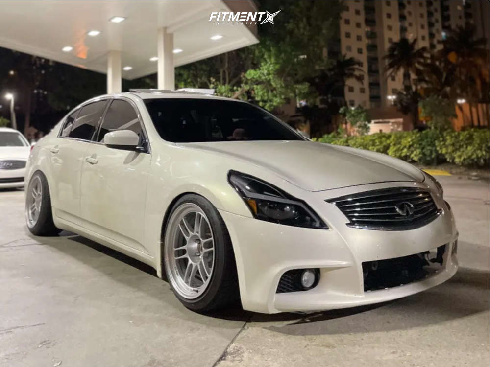 2013 INFINITI G37 Base with 18x10.5 Enkei Rpf1 and Toyo Tires 245x40 on Lowering Springs ...