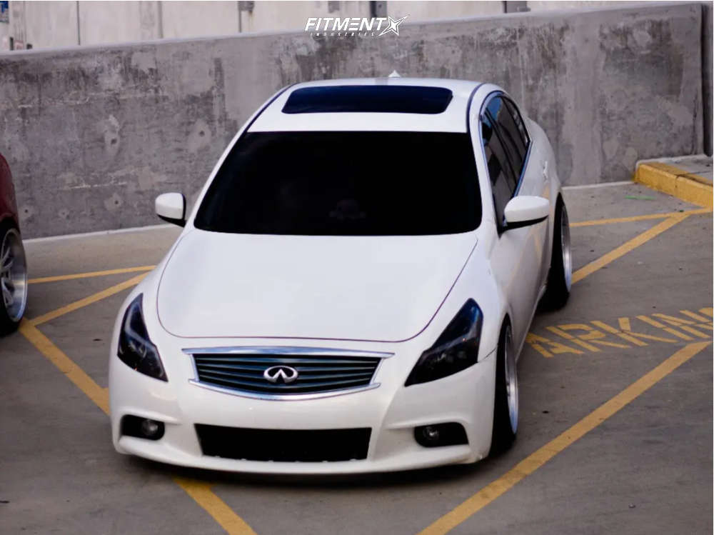 2013 INFINITI G37 Base with 18x10.5 Enkei Rpf1 and Toyo Tires 245x40 on Lowering Springs ...