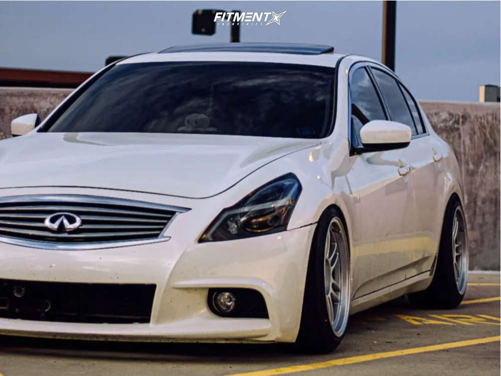 2013 INFINITI G37 Base with 18x10.5 Enkei Rpf1 and Toyo Tires 245x40 on Lowering Springs ...