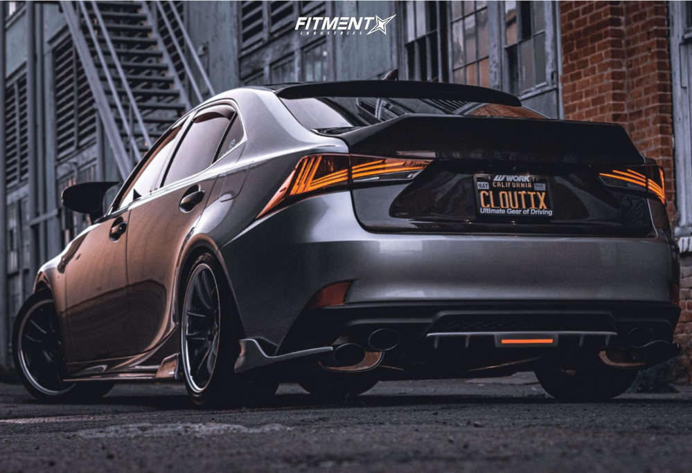 2017 Lexus IS200t F Sport with 18x8.5 Work Emotion Cr 2p and Michelin ...