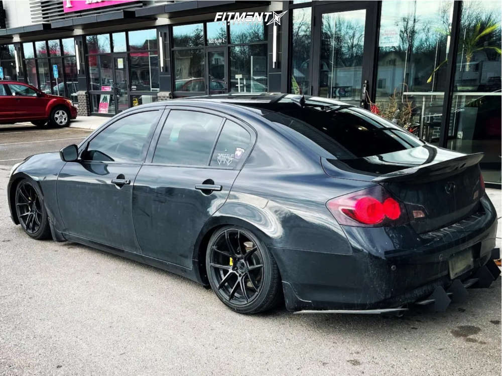 2013 INFINITI G37 X with 18x9.5 AVID1 SL02 and Ironman 245x40 on ...