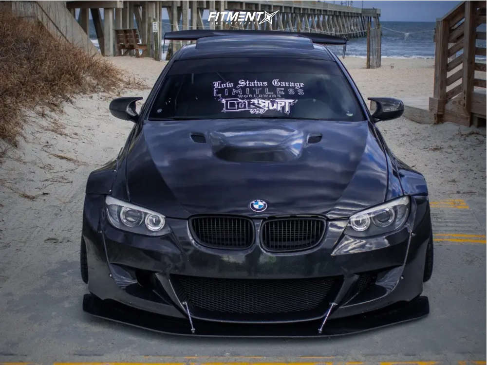 2012 BMW 328i m-sport with 18x11.5 GMR SF-4 and Michelin 295x30 on Air ...