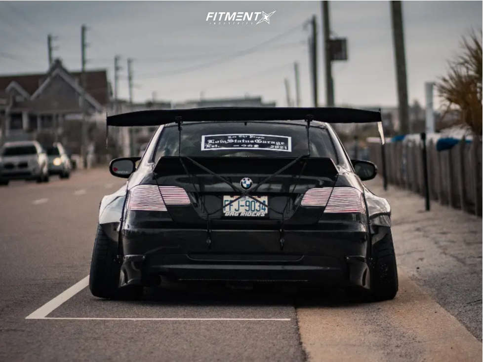 2012 BMW 328i m-sport with 18x11.5 GMR SF-4 and Michelin 295x30 on Air ...