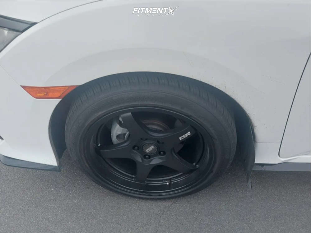 2018 Honda Civic Sport with 18x9.5 ESR Ap5 and Vercelli 245x40 on Stock ...