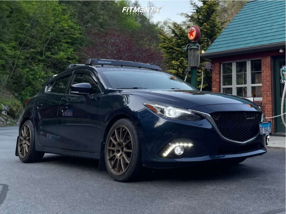 2016 Mazda 3 I Touring with 18x8.5 Enkei Evo X and Firestone 235x40 on ...