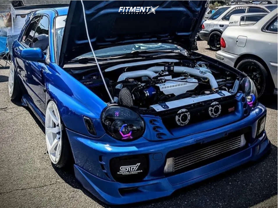 2002 Subaru Impreza WRX with 18x9.5 MB Wheels Battles and Federal ...