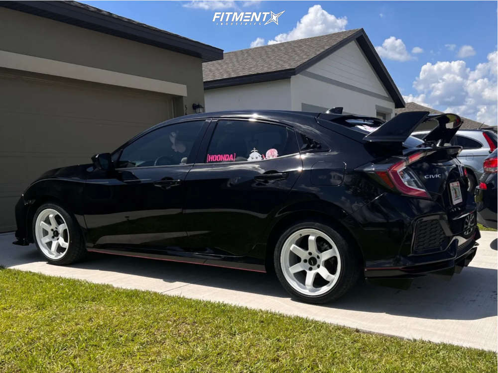 2018 Honda Civic LX with 17x8 AVID1 AV6 and Vercelli 215x45 on Stock ...