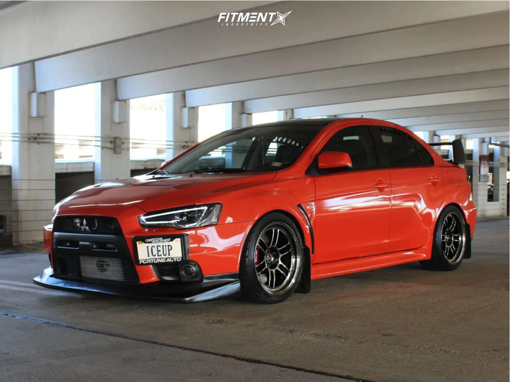 2014 Mitsubishi Lancer Evolution MR with 18x9.5 Enkei Rpf1 and ...