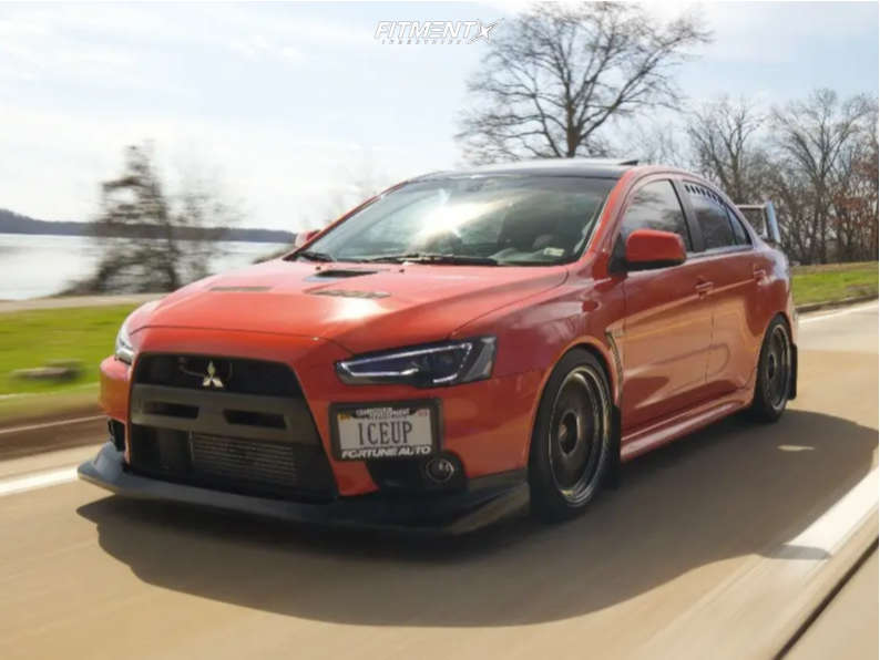 2014 Mitsubishi Lancer Evolution MR with 18x9.5 Enkei Rpf1 and ...
