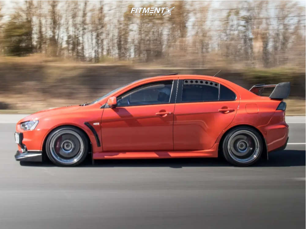 2014 Mitsubishi Lancer Evolution MR with 18x9.5 Enkei Rpf1 and ...