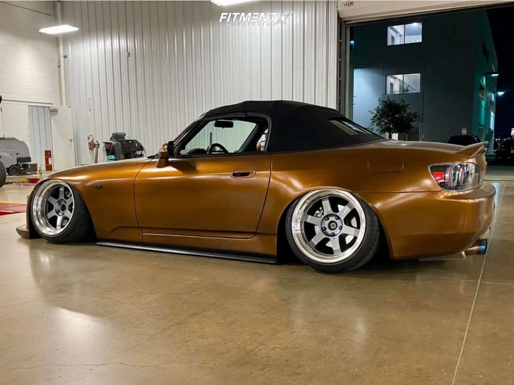 2003 Honda S2000 Base with 17x9.5 Volk Te37v and Landsail 215x40 on Air ...