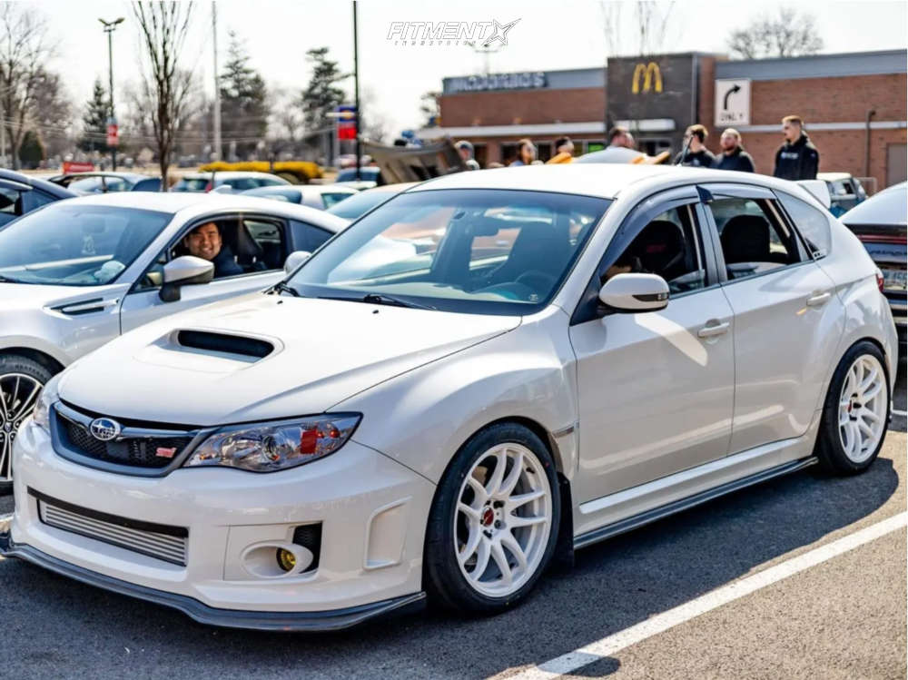 2013 Subaru WRX STI Base with 18x9.5 Work Emotion Cr Kiwami and Yokohama 275x35 on Coilovers ...