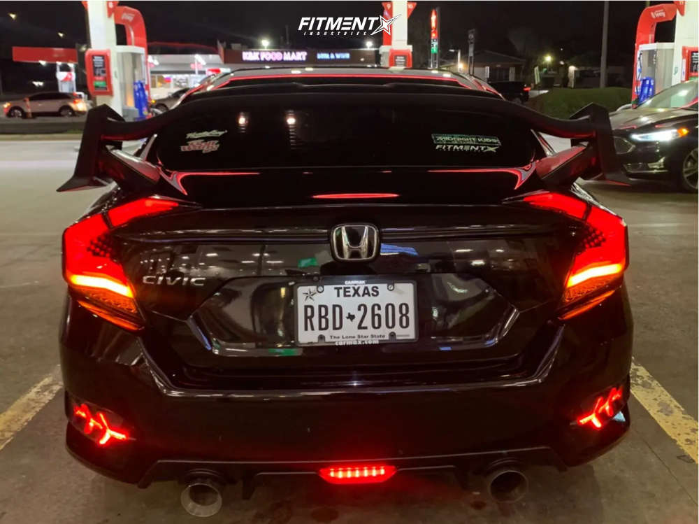 2017 Honda Civic LX with 18x8 Drag Dr77 and Barum 255x35 on Stock ...