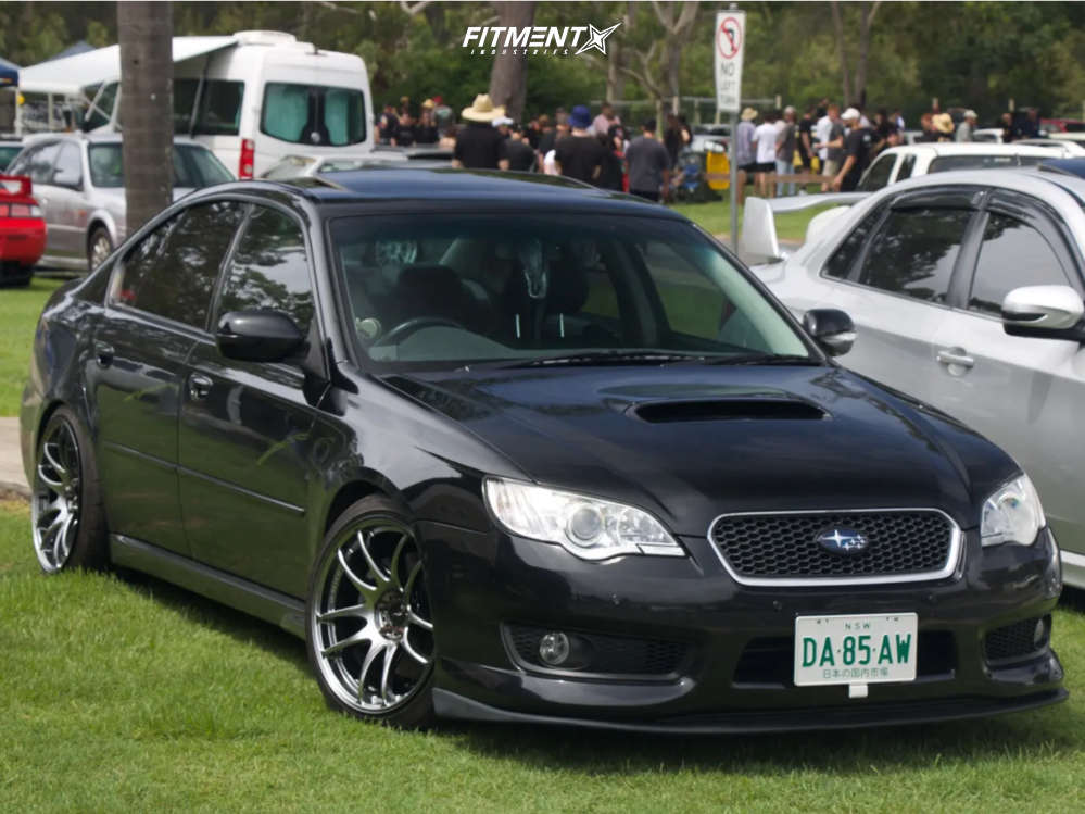 2007 Subaru Legacy GT spec.B with 18x9.5 Work Emotion Cr Kiwami and ...