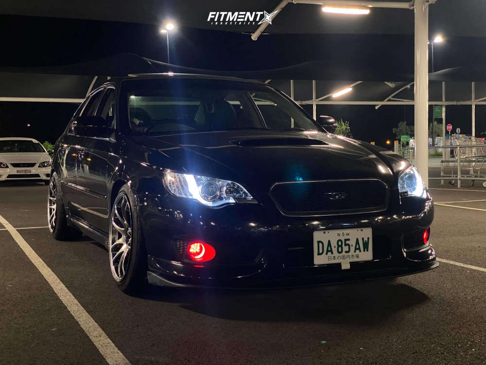 2007 Subaru Legacy GT spec.B with 18x9.5 Work Emotion Cr Kiwami and ...
