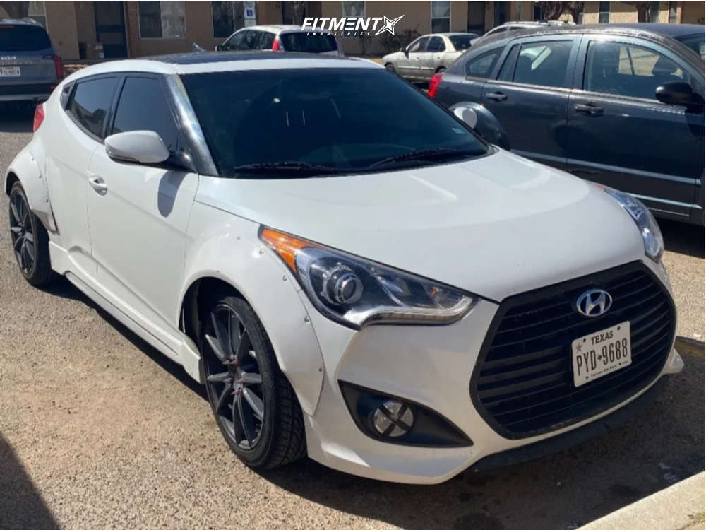 2017 Hyundai Veloster Turbo with 18x8 Liquid Metal Shadow and Blackhawk ...