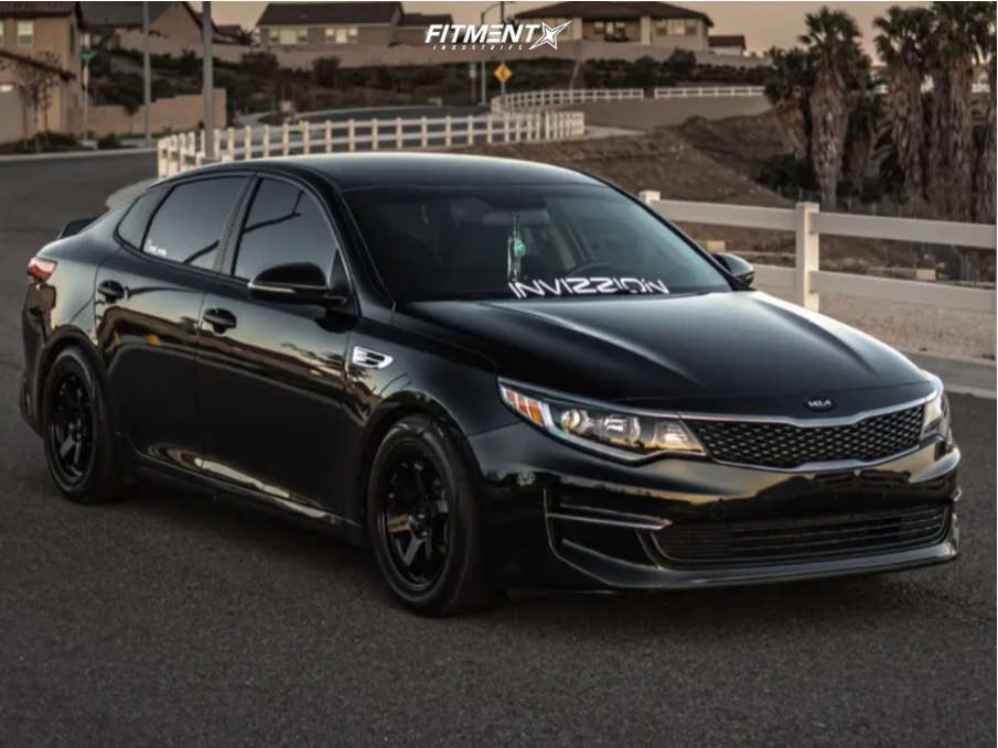2016 Kia Optima LX with 17x8 AVID1 Av6 and Federal 215x55 on Lowering ...