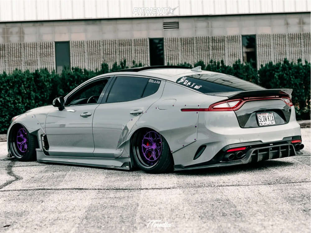 2019 Kia Stinger GT2 with 19x10.5 Esr Forged Classic LP2-R and Falken ...