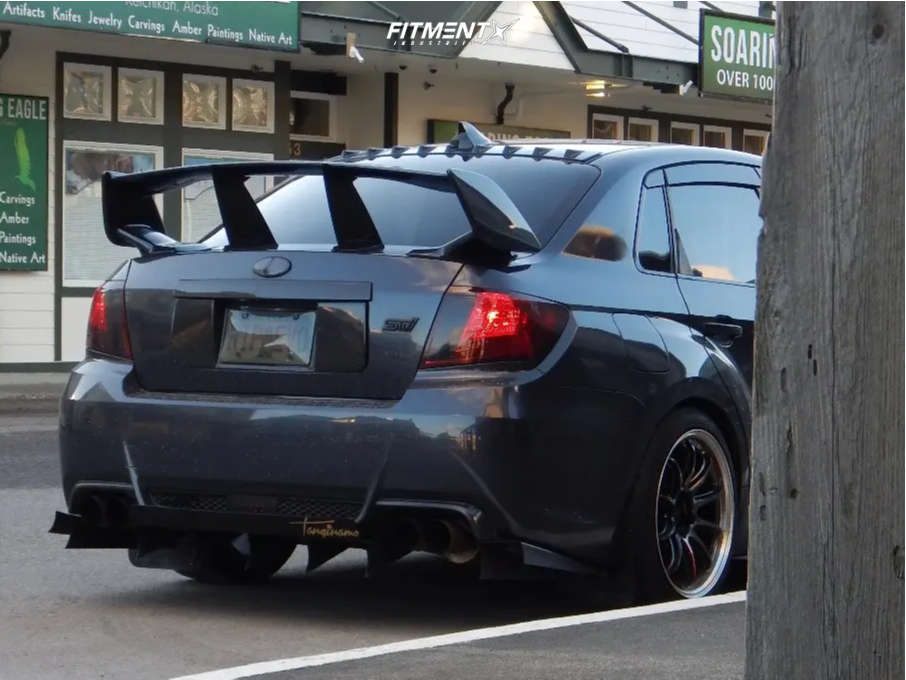 2013 Subaru Impreza WRX STI with 18x9.5 Work Emotion Zr10 and Continental 245x40 on Stock ...