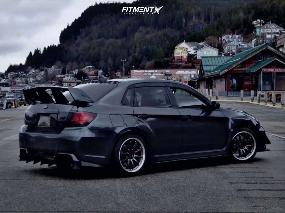 2013 Subaru Impreza WRX STI with 18x9.5 Work Emotion Zr10 and Continental 245x40 on Stock ...