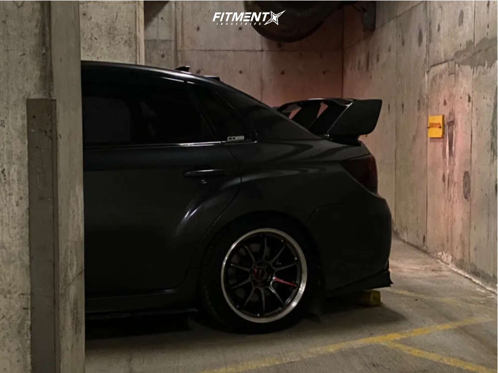 2013 Subaru Impreza WRX STI with 18x9.5 Work Emotion Zr10 and Continental 245x40 on Stock ...