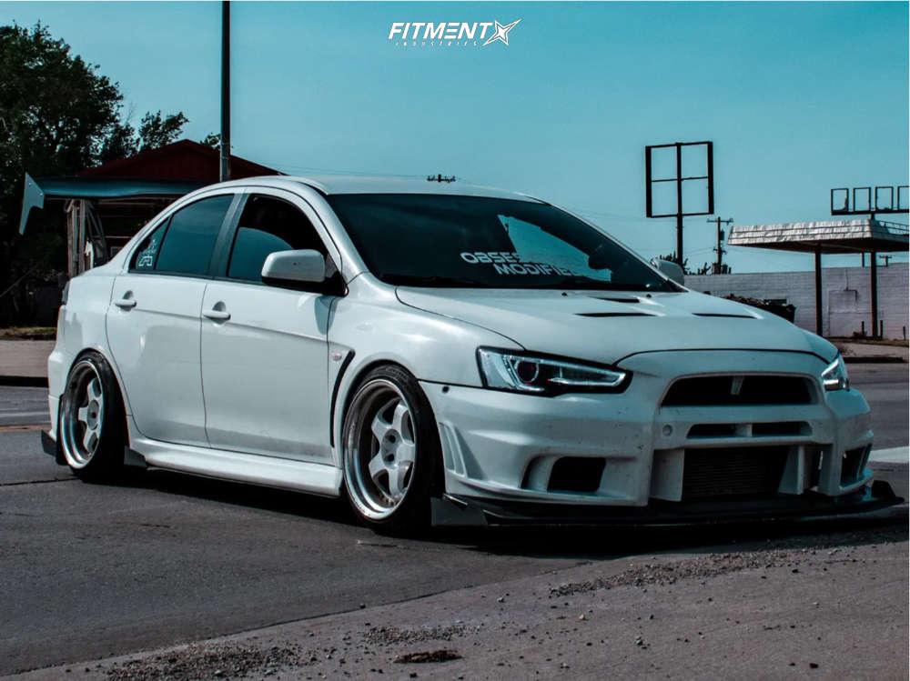 2012 Mitsubishi Lancer Evolution GSR with 18x10.5 Varrstoen Es6 and ...