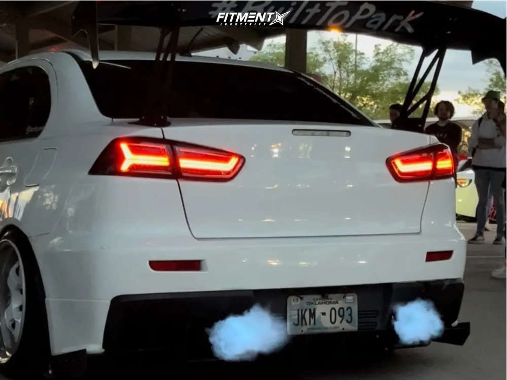 2012 Mitsubishi Lancer Evolution GSR with 18x10.5 Varrstoen Es6 and ...