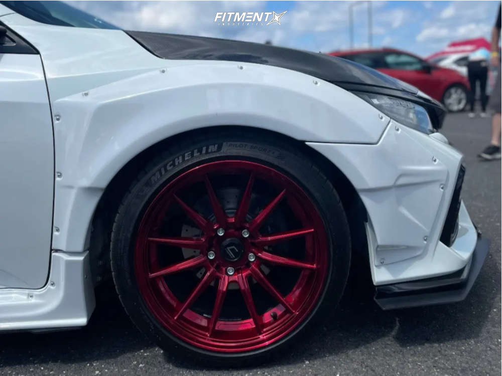 2018 Honda Civic Sport with 18x9.5 Cosmis Racing R1 and Michelin 235x40 ...