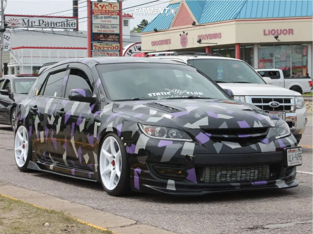 2008 Mazda 3 Mazdaspeed with 18x8.5 Kansei Tandem and Ohtsu 225x40 on ...