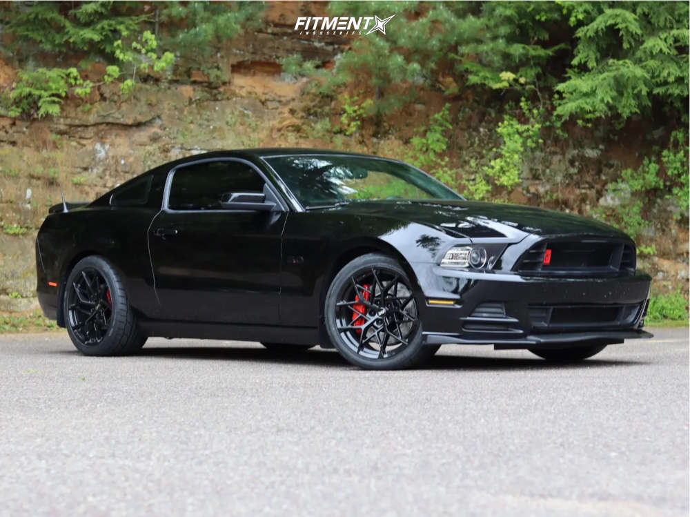 2014 Ford Mustang GT with 19x10 SVE MHP1 and Nitto 285x35 on Lowering ...