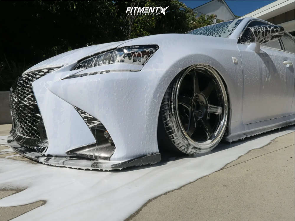 2019 Lexus GS350 F Sport with 19x9.5 Volk Te37 and Lexani 225x35 on Air ...
