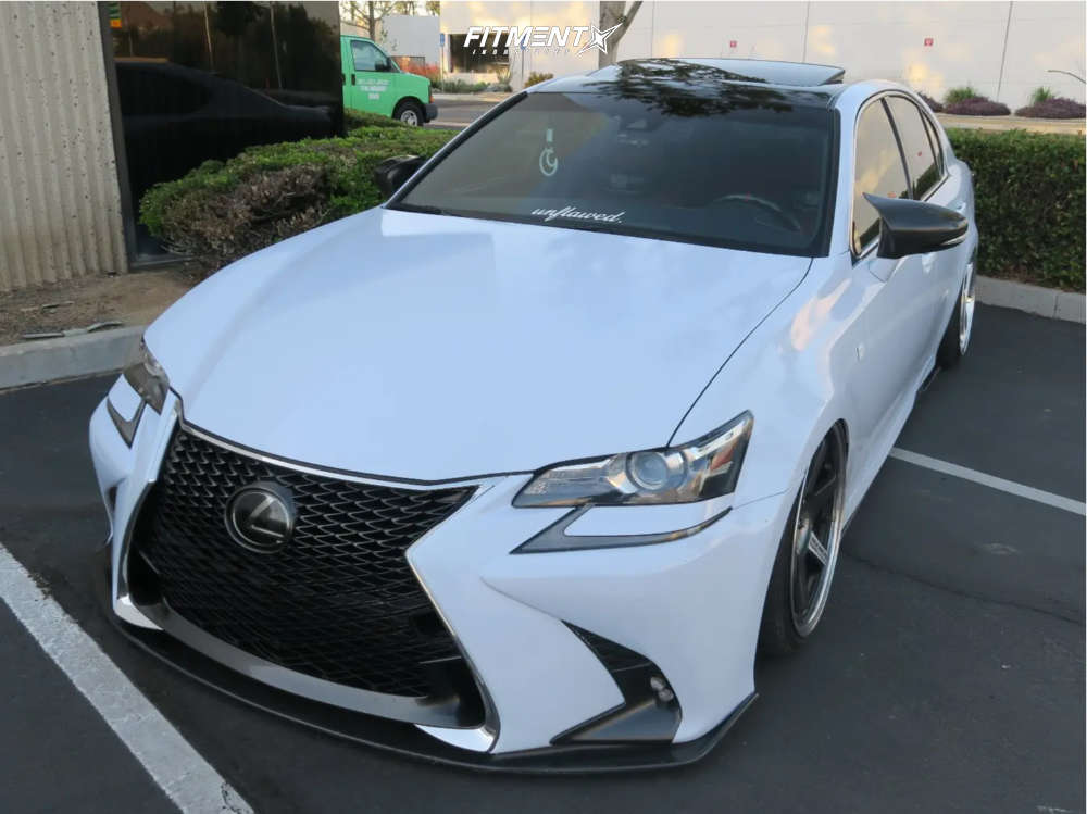 2019 Lexus GS350 F Sport with 19x9.5 Volk Te37 and Lexani 225x35 on Air ...