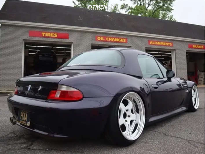 2000 BMW Z3 Roadster with 18x9.5 Work Meister S1 3p and General 215x40 ...