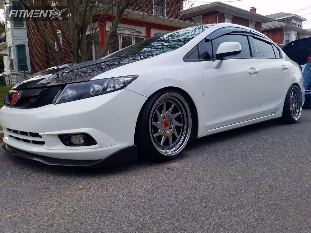 2012 Honda Civic Si HFP with 18x9.5 ESR SR09 and Vercelli 215x35 on ...