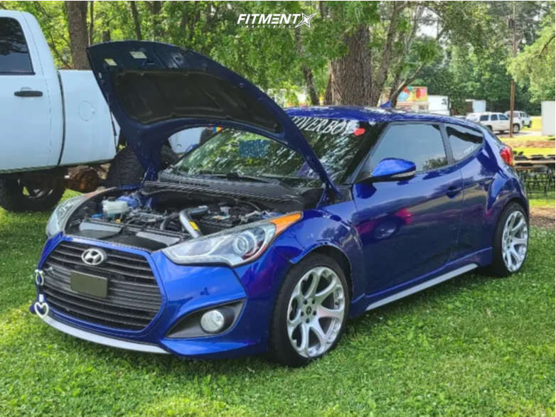 2013 Hyundai Veloster Turbo with 18x9.5 Heritage Kokoro Monoc and Nitto ...
