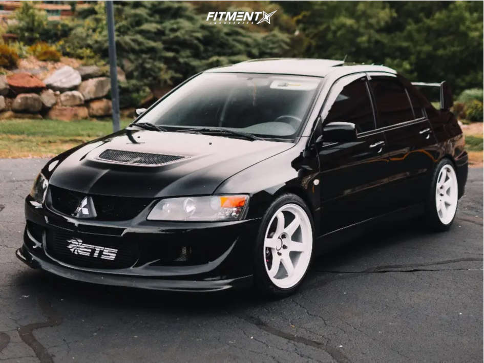2003 Mitsubishi Lancer Evolution with 18x9.5 Volk Te37sl and Nitto ...