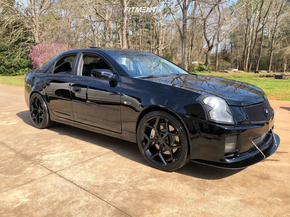 2005 Cadillac CTS V with 20x9 MRR M228 and Nitto 255x35 on Stock ...