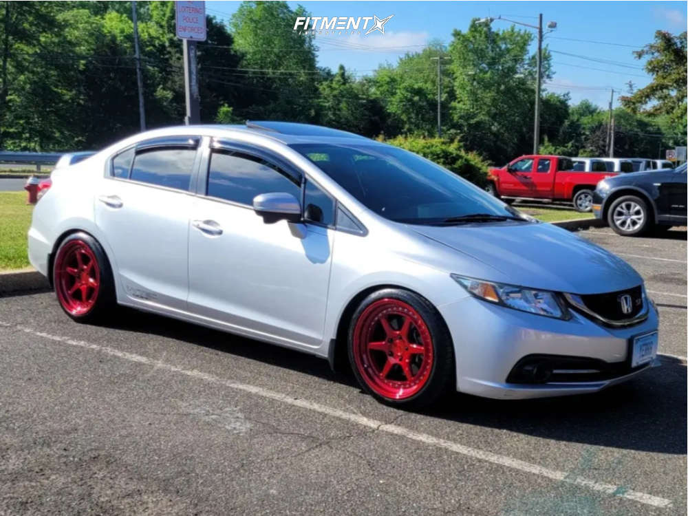 2015 Honda Civic Si with 18x8.5 Aodhan Ds09 and Continental 225x40 on ...