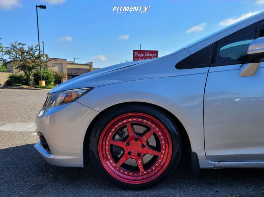 2015 Honda Civic Si with 18x8.5 Aodhan Ds09 and Continental 225x40 on ...