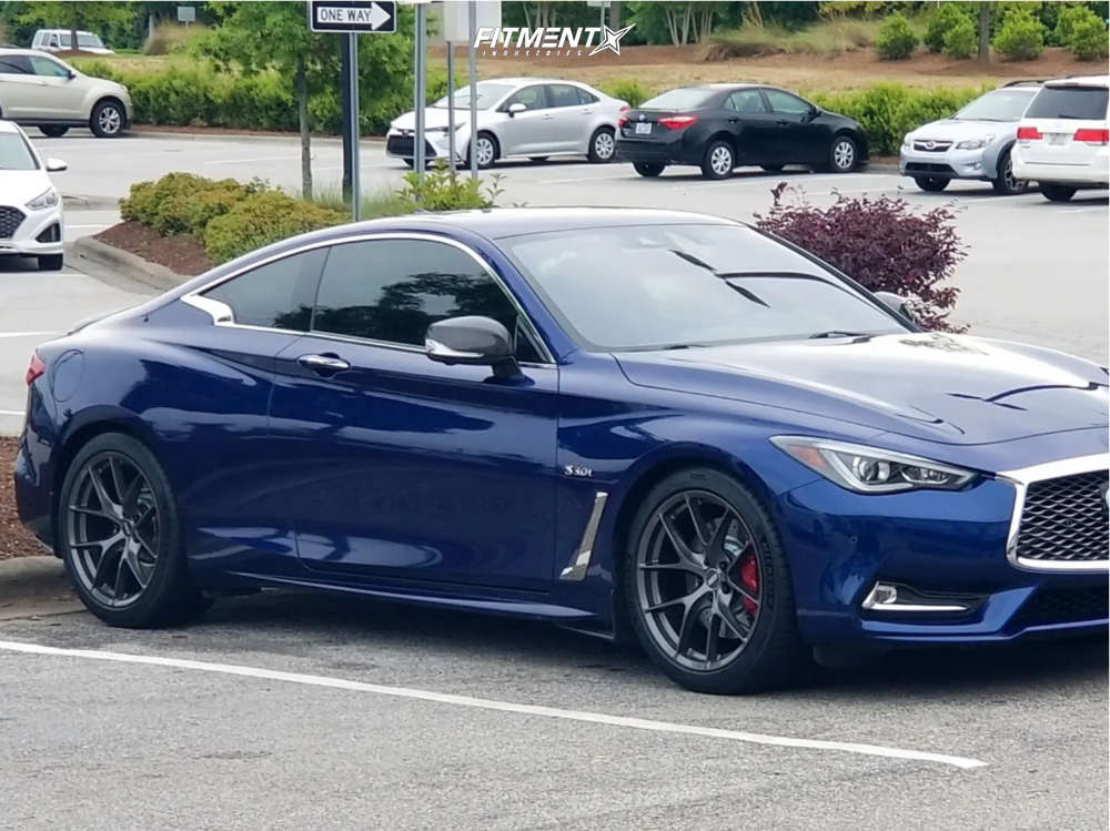 2017 INFINITI Q60 3.0 Red Sport 400 with 19x9.5 ESR Rf2 and Michelin ...