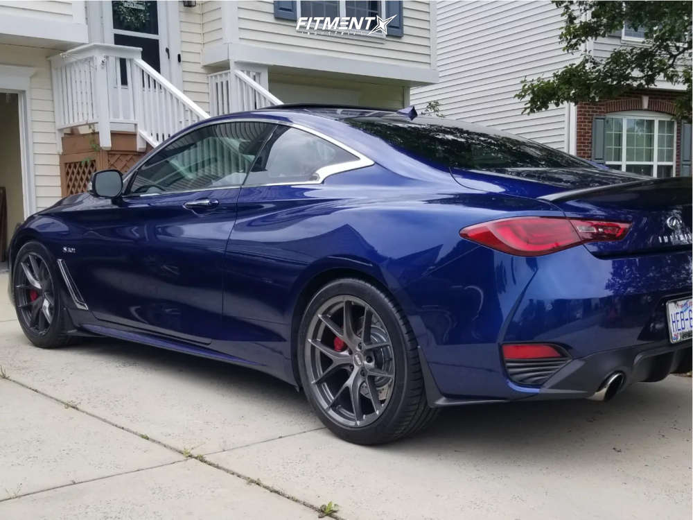 2017 INFINITI Q60 3.0 Red Sport 400 with 19x9.5 ESR Rf2 and Michelin ...