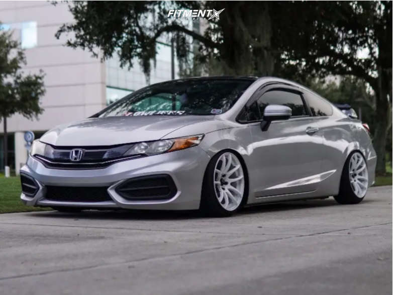 2015 Honda Civic LX with 17x9 Vors Tr4 and Accelera 205x40 on Coilovers ...