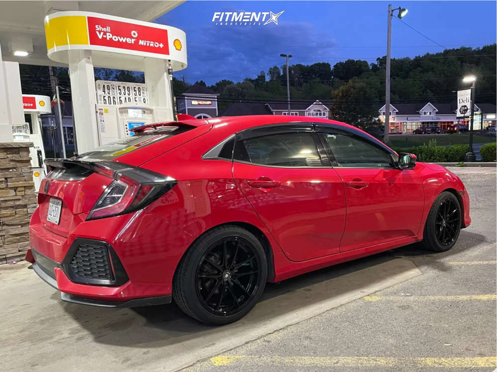 2017 Honda Civic EX-T with 18x8 Konig Oversteer and Vercelli 235x40 on ...